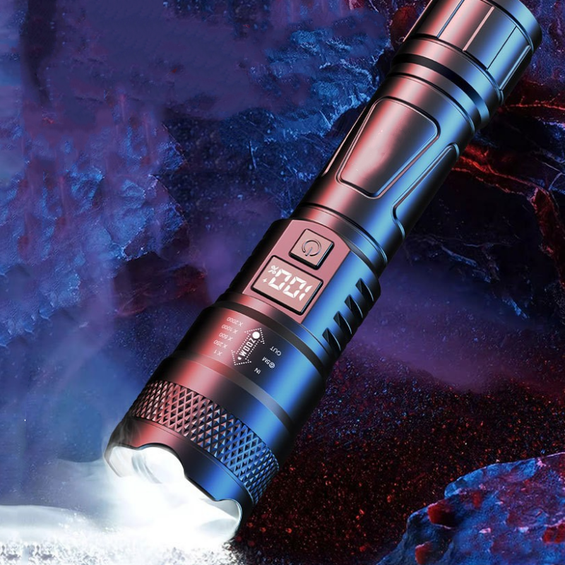 Torcia laser tattica ricaricabile a LED 90000 lumen ad alta intensità ...